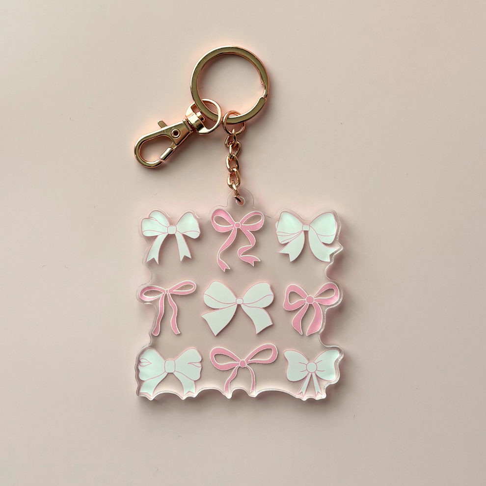 Coquette Bows Keychain – Noeli Creates