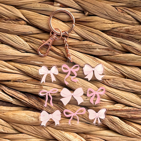 Coquette Bows Keychain – Noeli Creates